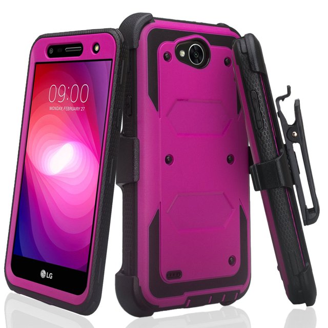LG X CHARGE, Triple Protection 3-1 w/ Built in Screen Protector Heavy ...