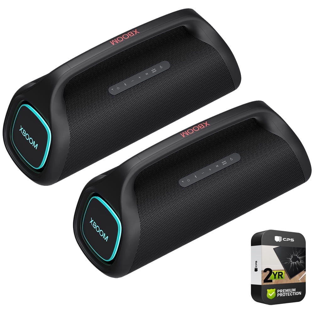 LG XBOOM Go XG9QBK Portable Bluetooth Speaker, Black (2-Pack) Bundle ...
