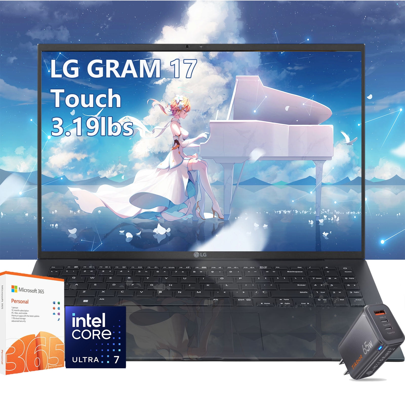 LG gram 17 inch Laptop Touchscreen - Intel Core Ultra 7 - 17.3 Large ...