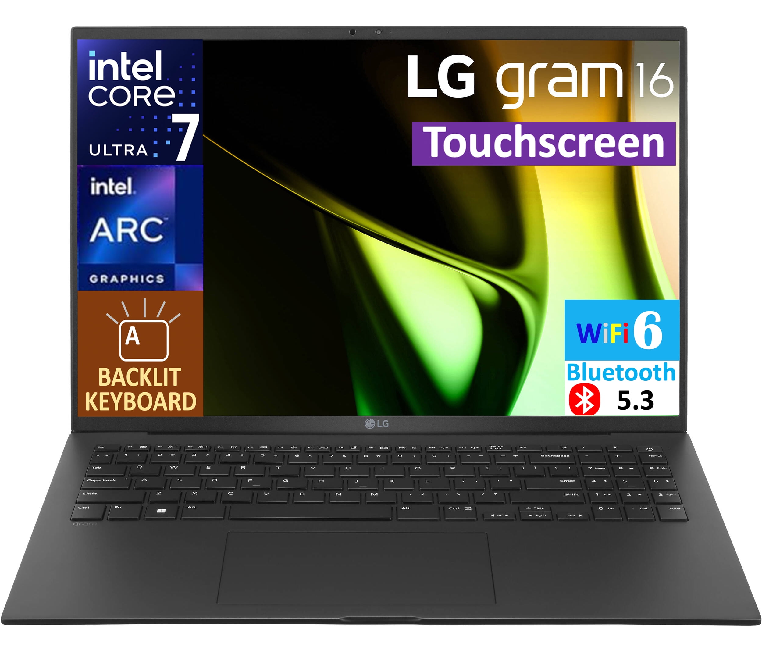 LG gram Laptop 16.0in Touchscreen WQXGA Display (Intel Ultra 7-155H ...