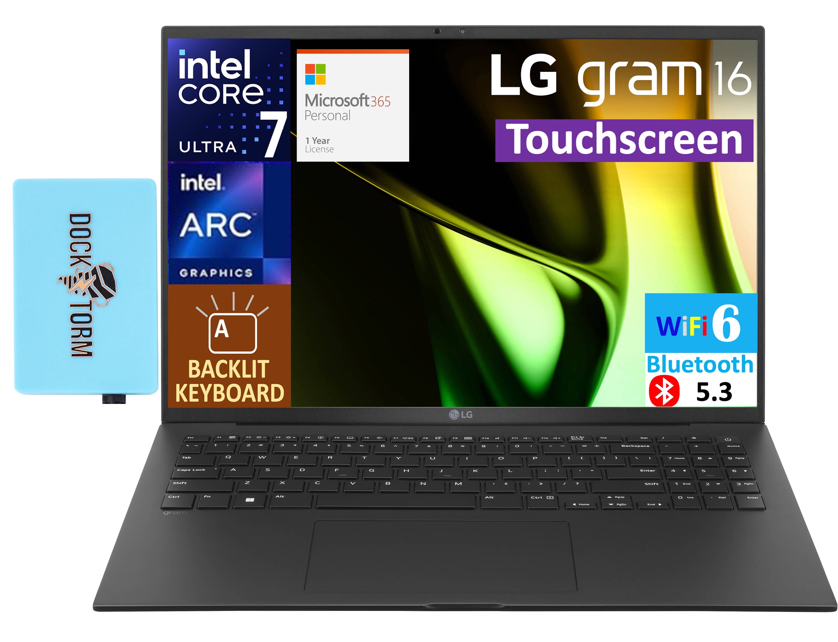 LG gram Laptop 16.0in Touchscreen WQXGA Display (Intel Ultra 7-155H ...
