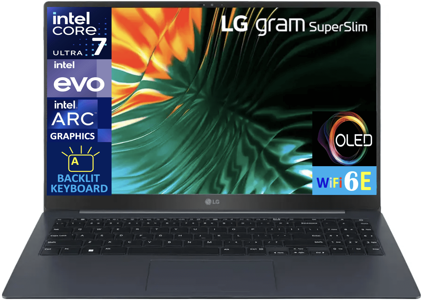 LG gram SuperSlim AI Powered Laptop 15.6in OLED FHD Display (Intel Ultra 7-155H, 16GB LPDDR5X ...