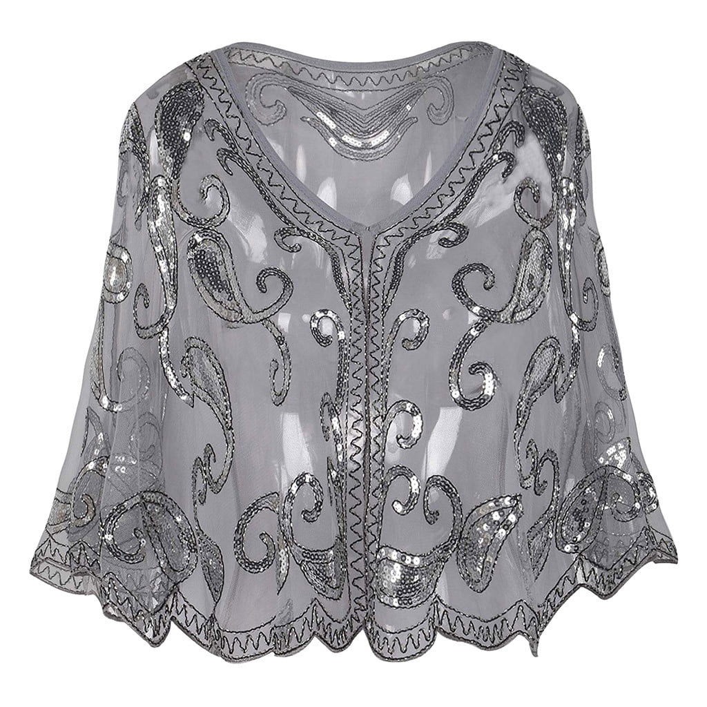 Lgaswyx Date Night Outfit For Women Womens 1920s Shawl Beaded Sequin