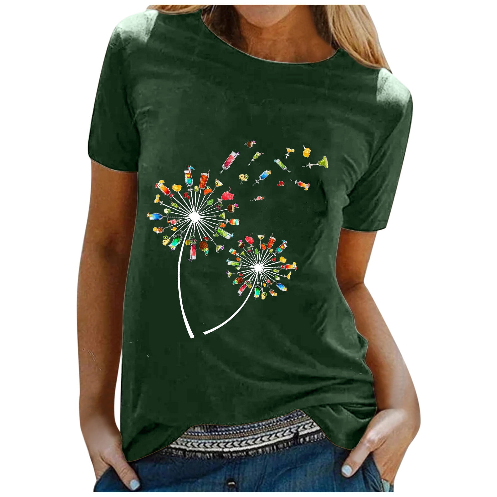 Lgaswyx Summer Basics Womens Clothing Women Casual Letter Printing