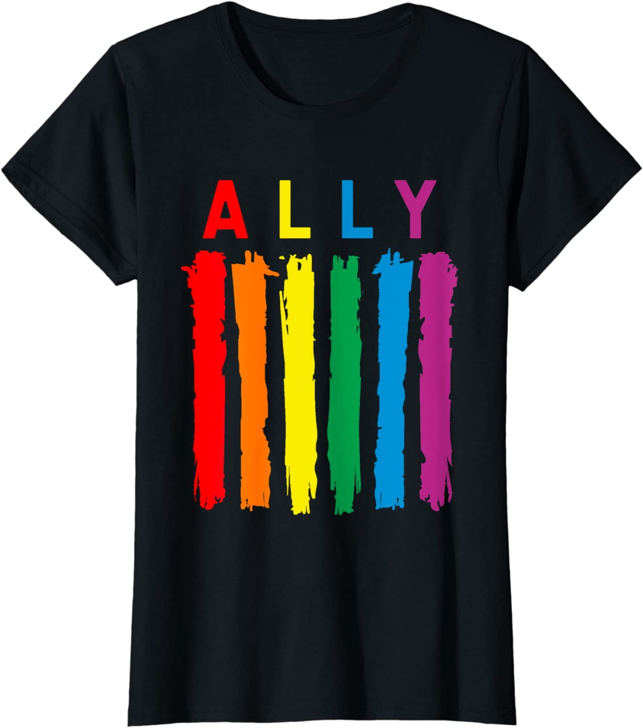LGBT Ally Pride Rainbow Proud Ally T-Shirt - Walmart.com