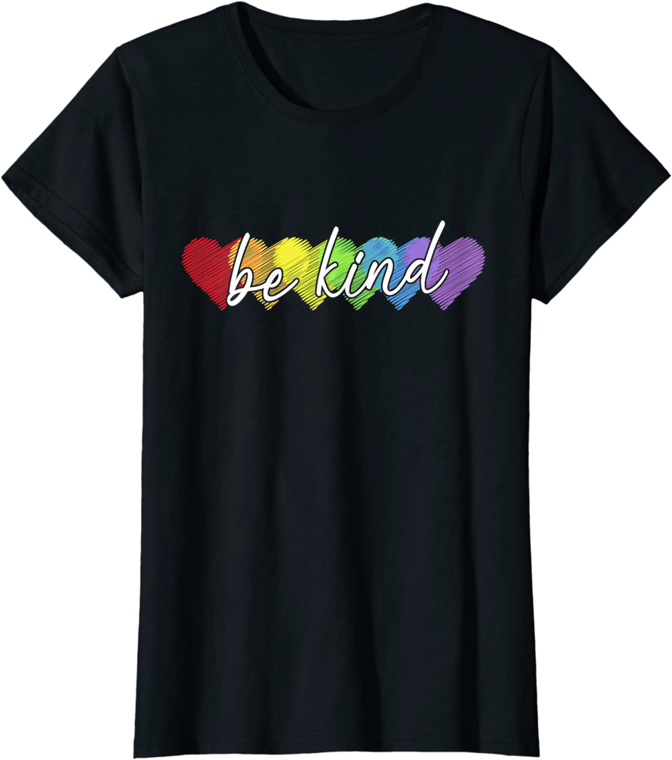 LGBT Be Kind Pride LGBT Ally Rainbow Flag Retro Vintage Casual T-Shirt ...