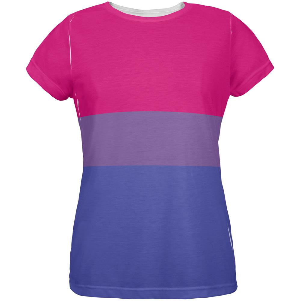LGBT Bisexual Pride Flag All Over Womens T Shirt Multi LG - Walmart.com