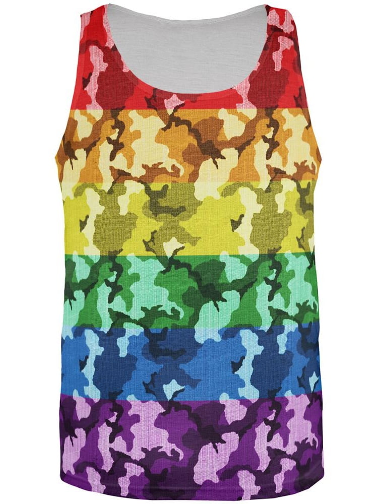LGBT Camo Pride In The Military All Over Mens Tank Top Multi SM ...