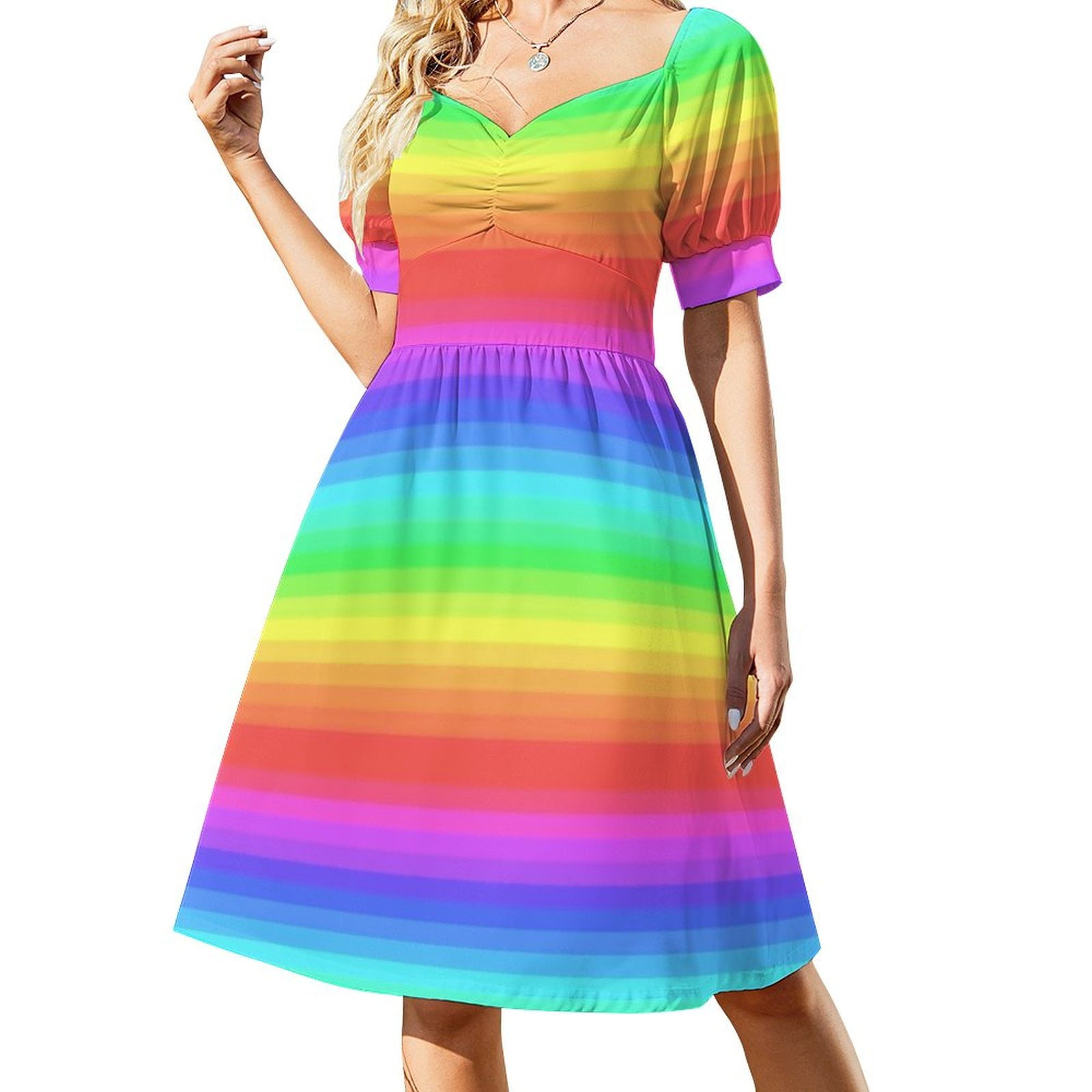 LGBT Casual Dress Pride Flag Stripe Stylish Dresses Elegant Dress ...