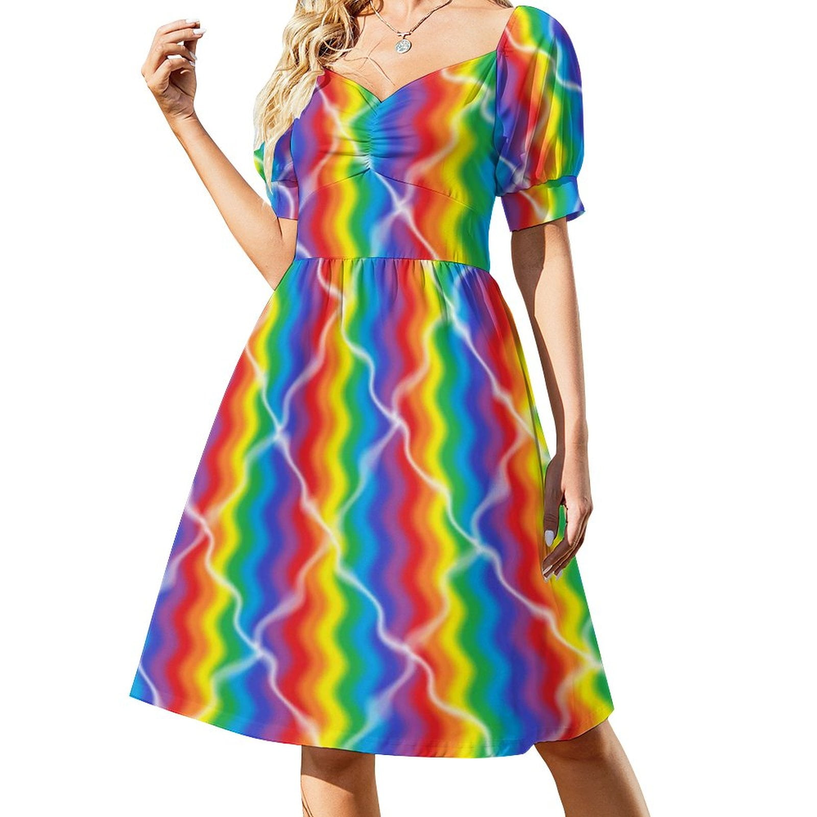LGBT Casual Dress Pride Flag Stripe Stylish Dresses Elegant Dress ...