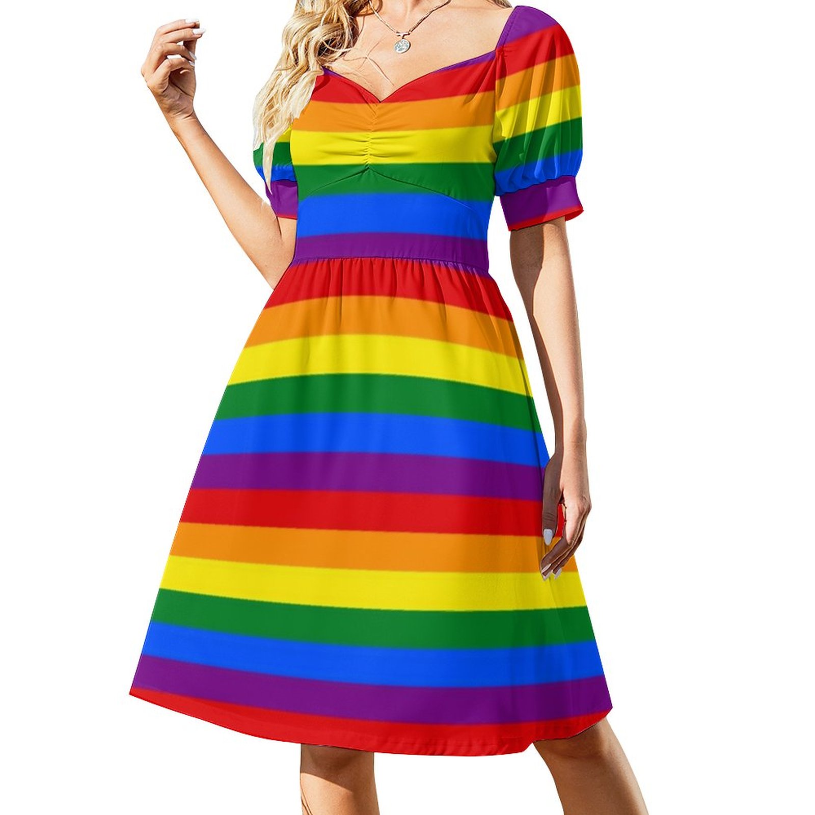 LGBT Casual Dress Pride Flag Stripe Stylish Dresses Elegant Dress ...