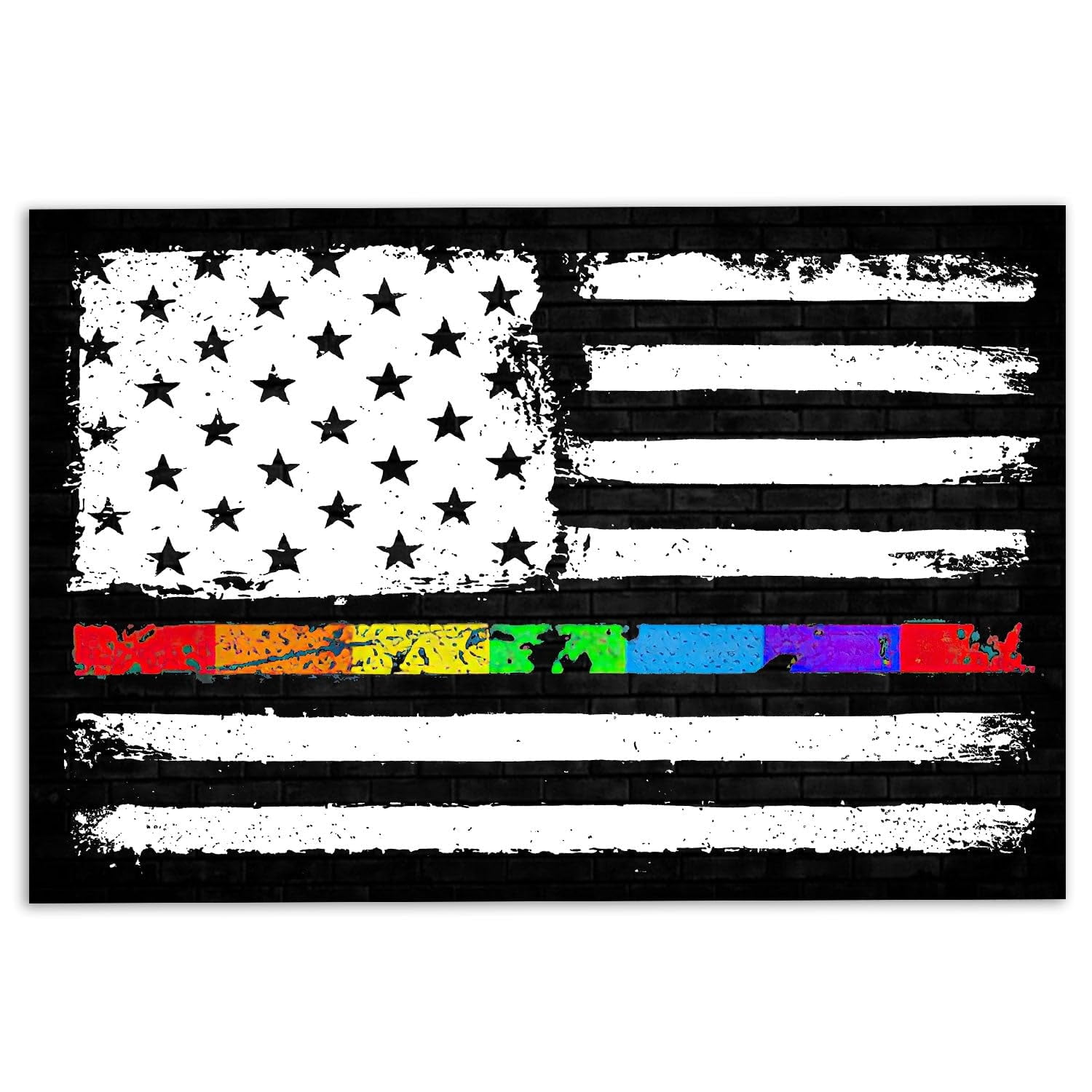 LGBT Door Mat LGBT Pride Support Gift idea Rainbow America us Flag ...