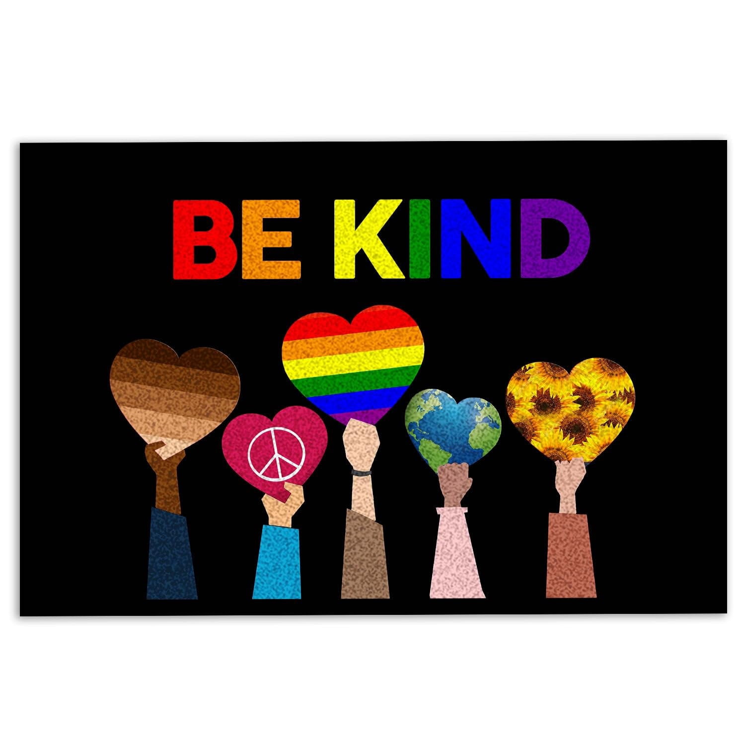 LGBT Door Mat LGBTQ LGBT Support Be Kind Love is Love Gift for Pride ...