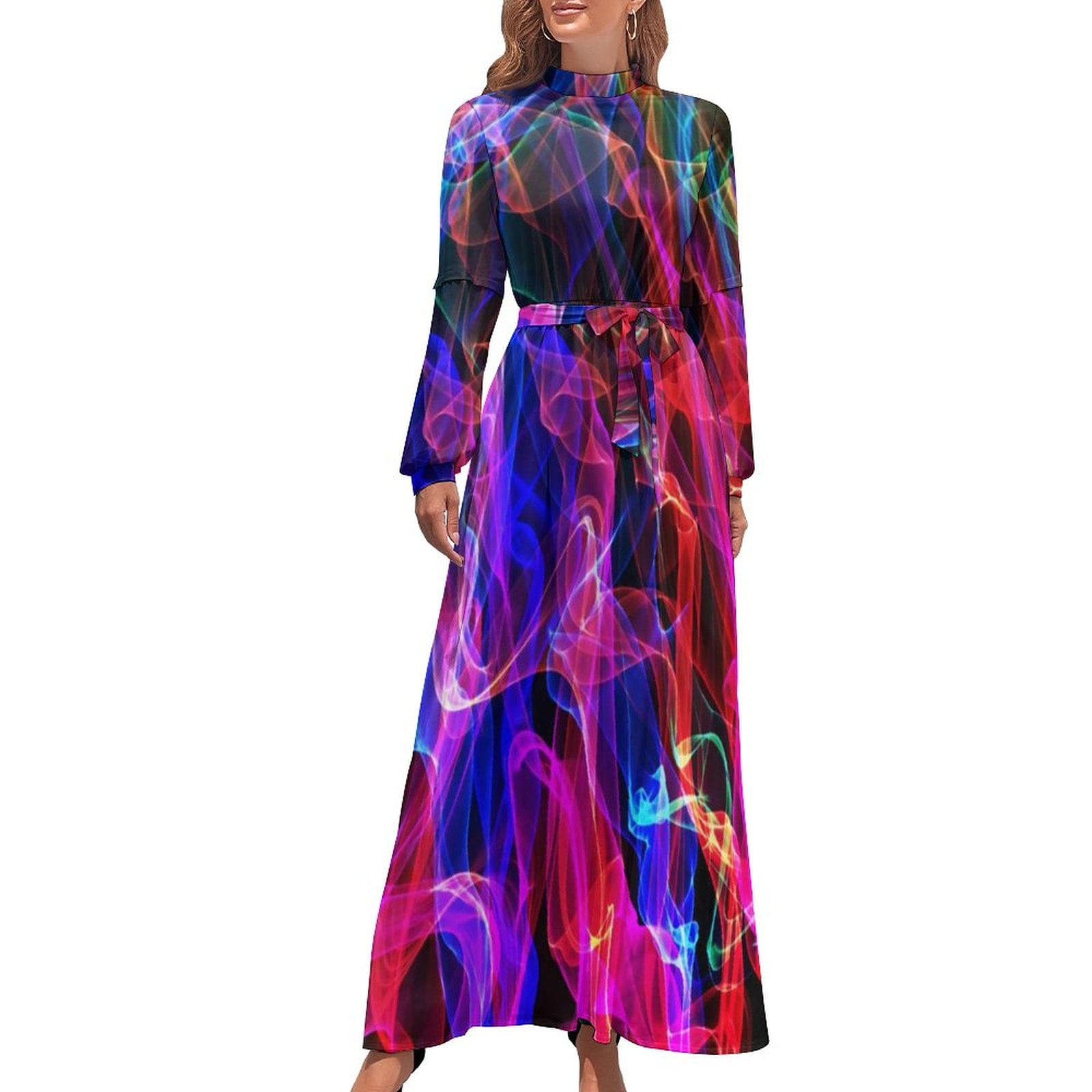 LGBT Dress Gay Pride Flag Print Simple Boho Beach Dresses Female Long ...