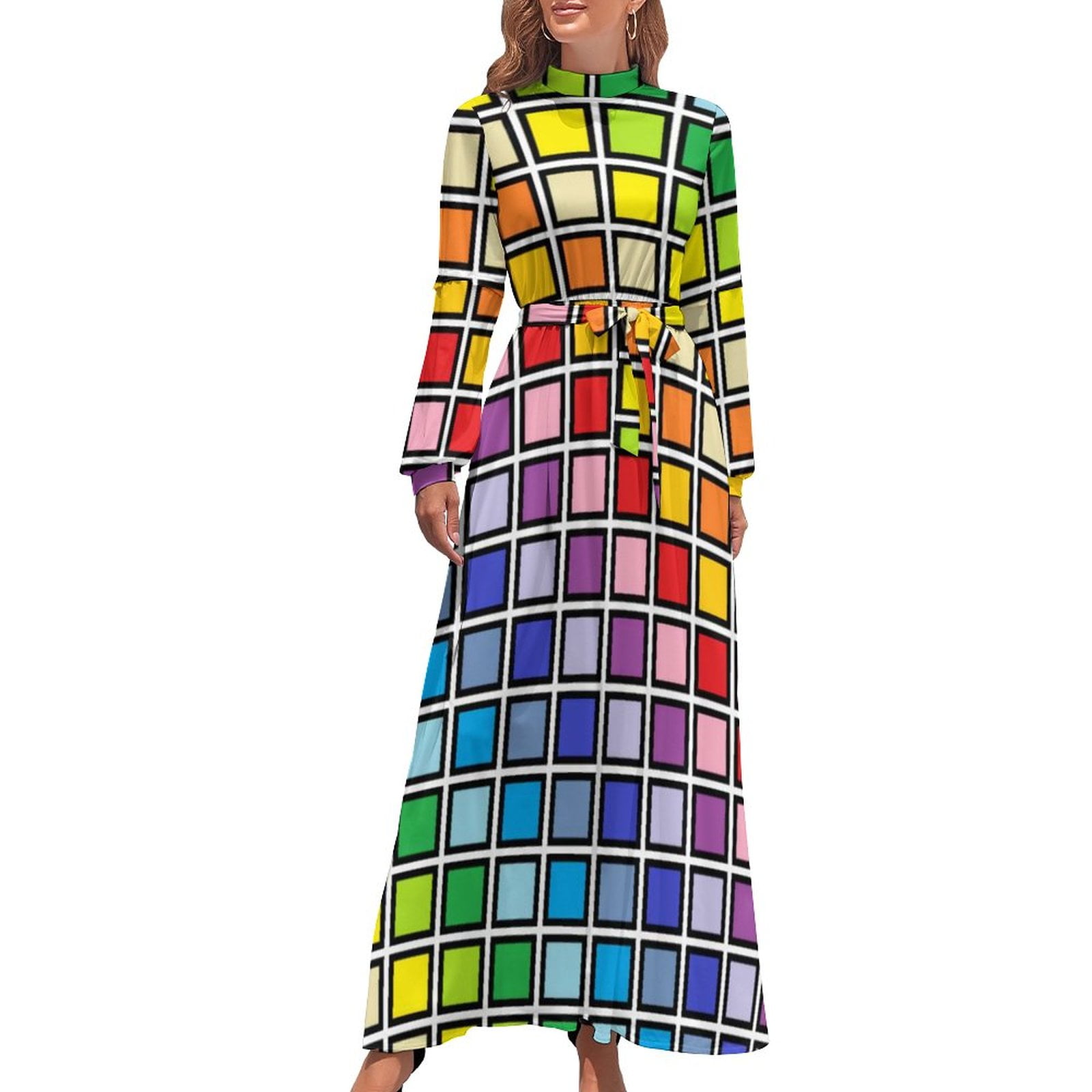 LGBT Dress Gay Pride Flag Print Simple Boho Beach Dresses Female Long ...