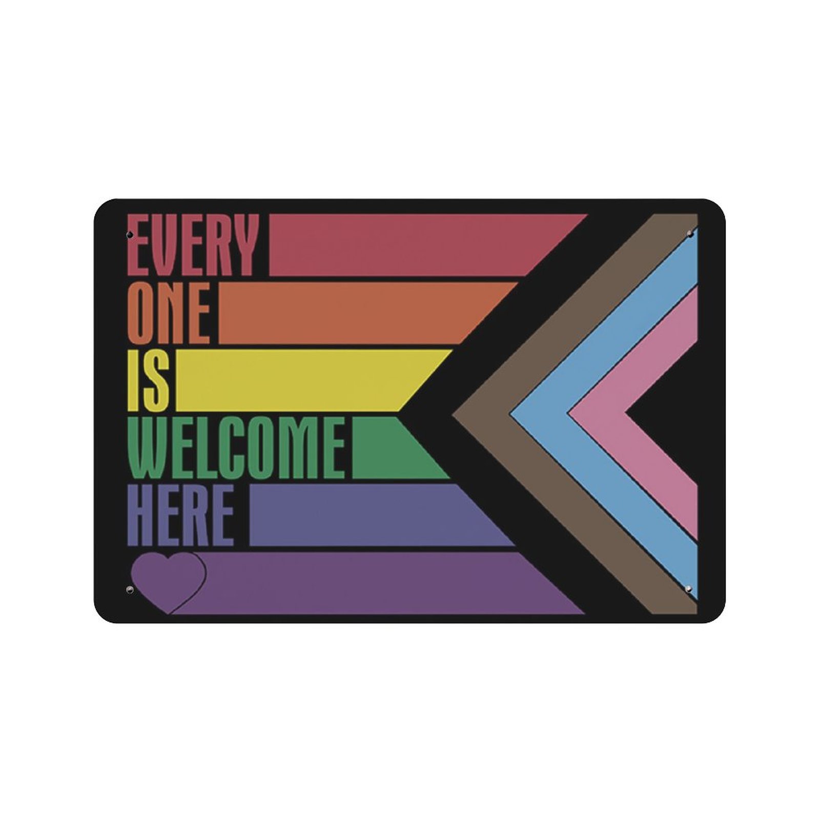 LGBT Everyone Is Welcome Here tin sign, Diversity Vintage tin sign ...