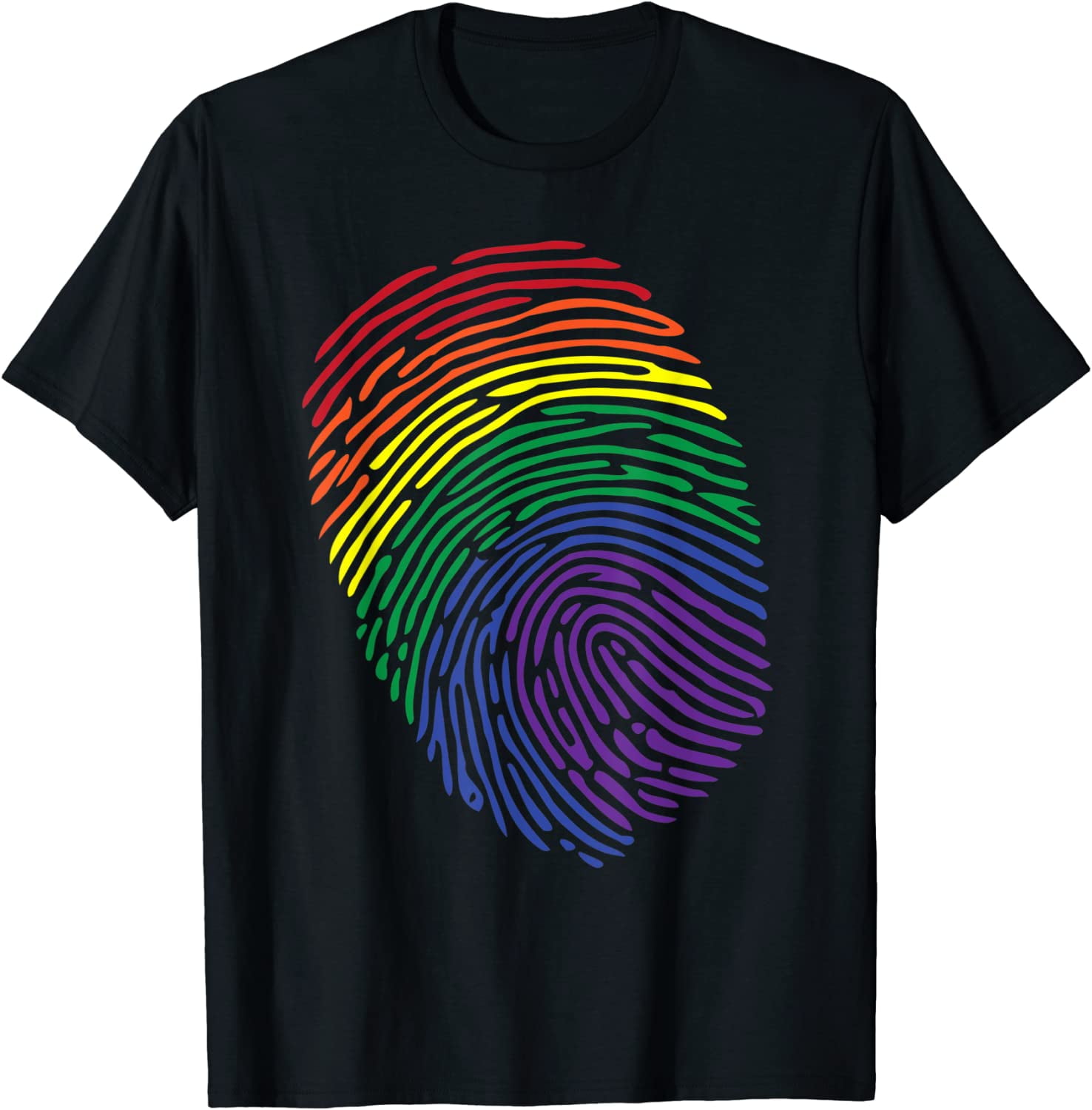 LGBT Flag Fingerprint Proud | LGBT Pride Gifts Tee T-Shirt - Walmart.com