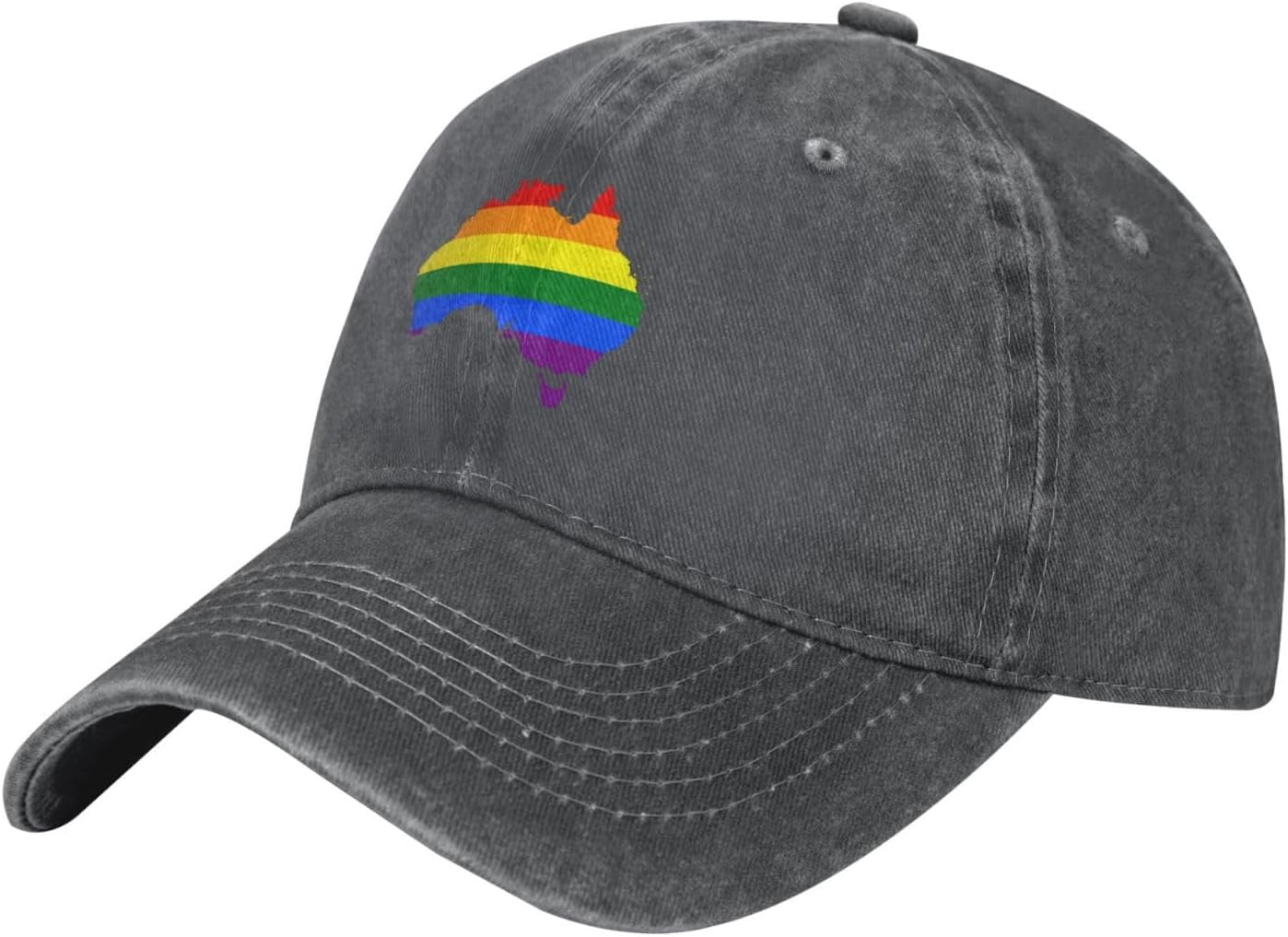 LGBT Flag Map of Australia Baseball Cap Women Men Hat Vintage Trucker ...
