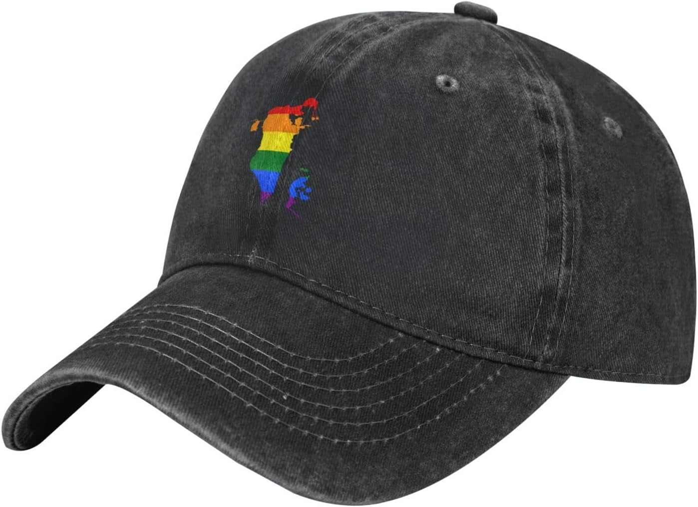 LGBT Flag Map of Bahrain Baseball Cap Women Men Hat Vintage Trucker Sun ...