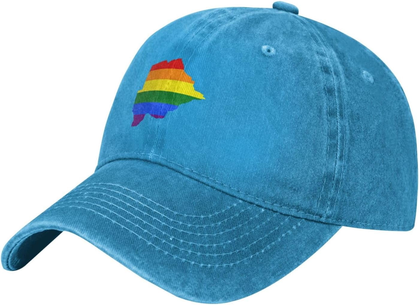 LGBT Flag Map of Botswana Baseball Cap Women Men Hat Vintage Trucker ...