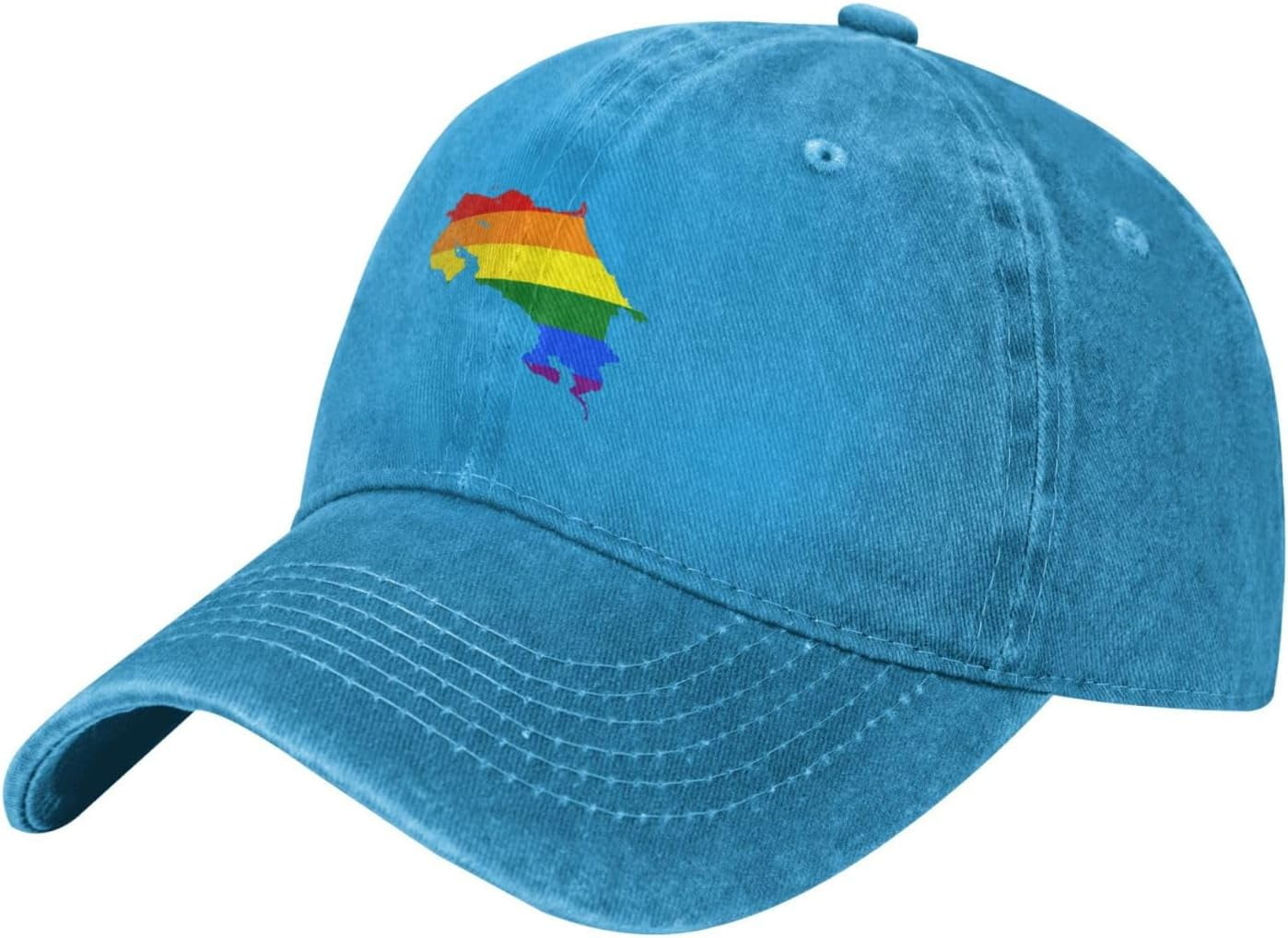 LGBT Flag Map of Costa Rica Baseball Cap Women Men Hat Vintage Trucker ...
