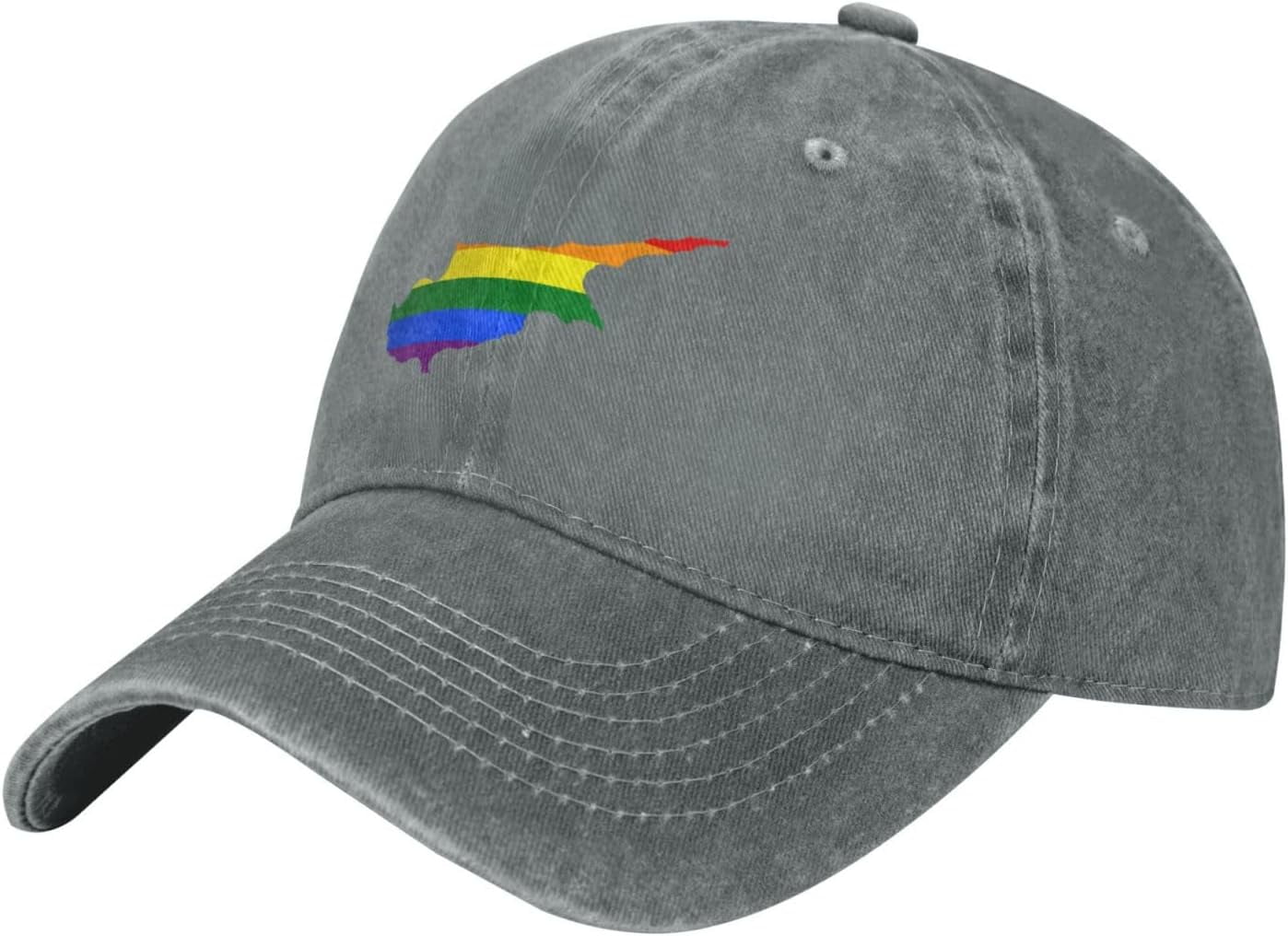 LGBT Flag Map of Cyprus Baseball Cap Women Men Hat Vintage Trucker Sun ...