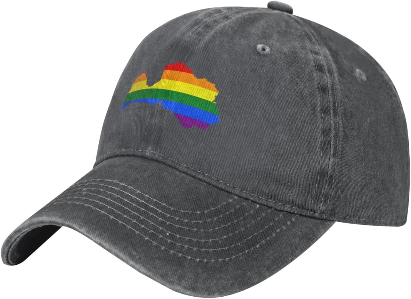 LGBT Flag Map of Latvia Baseball Cap Women Men Hat Vintage Trucker Sun ...