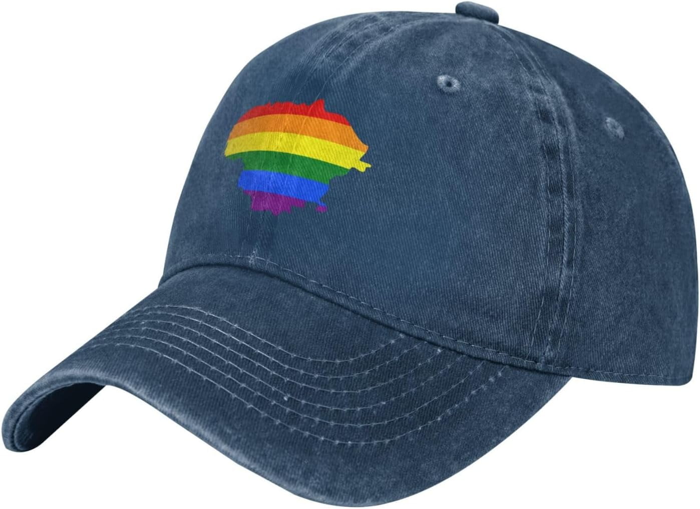 LGBT Flag Map of Lithuania Baseball Cap Women Men Hat Vintage Trucker ...