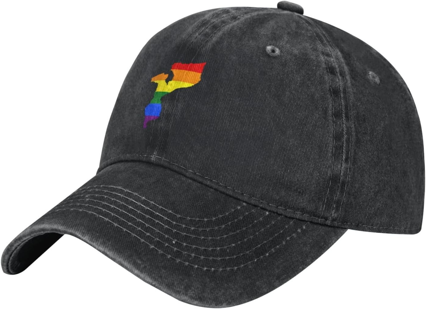 LGBT Flag Map of Mozambique Baseball Cap Women Men Hat Vintage Trucker ...