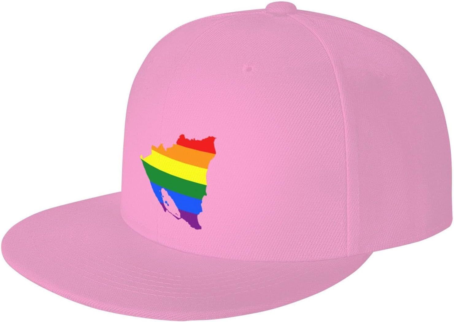 LGBT Flag Map of Nicaragua Snapback Hats for Men Women Baseball Cap ...