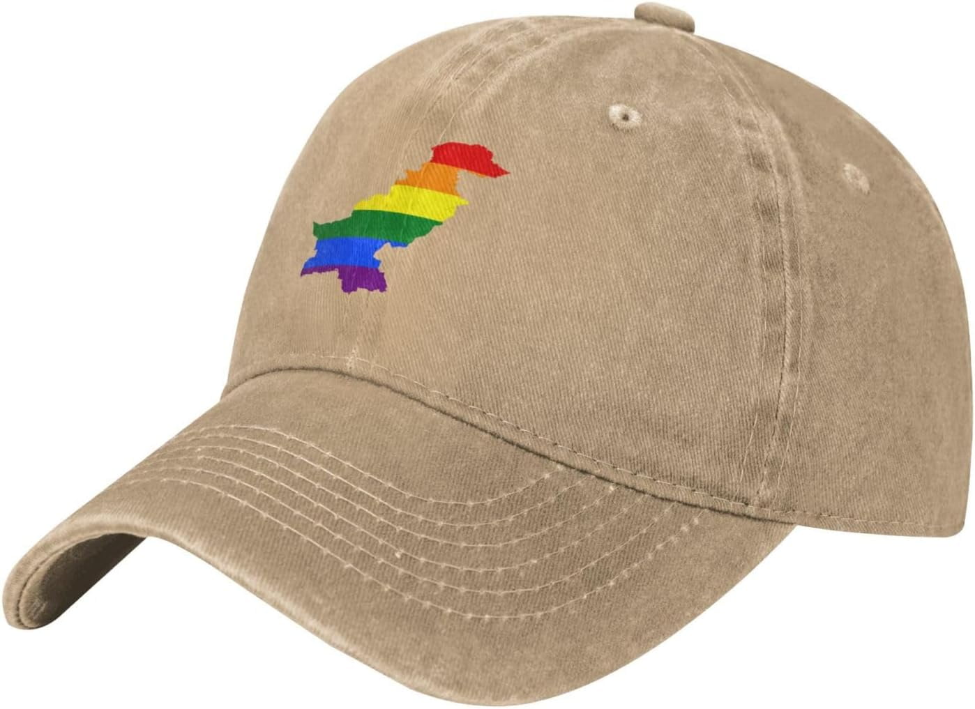 LGBT Flag Map of Pakistan Baseball Cap Women Men Hat Vintage Trucker ...