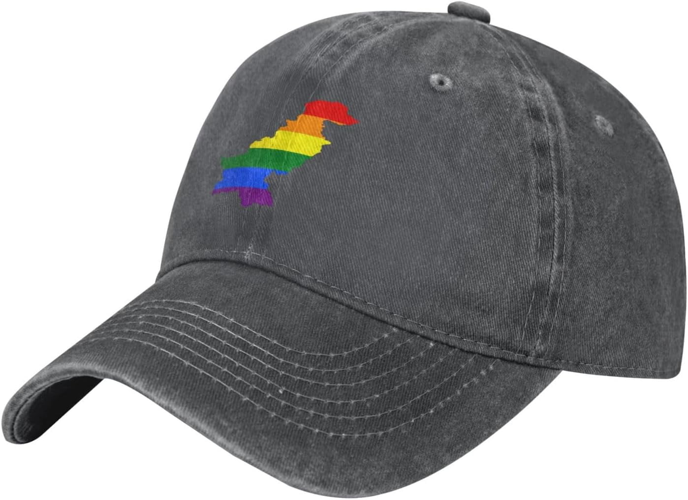 LGBT Flag Map of Pakistan Baseball Cap Women Men Hat Vintage Trucker ...