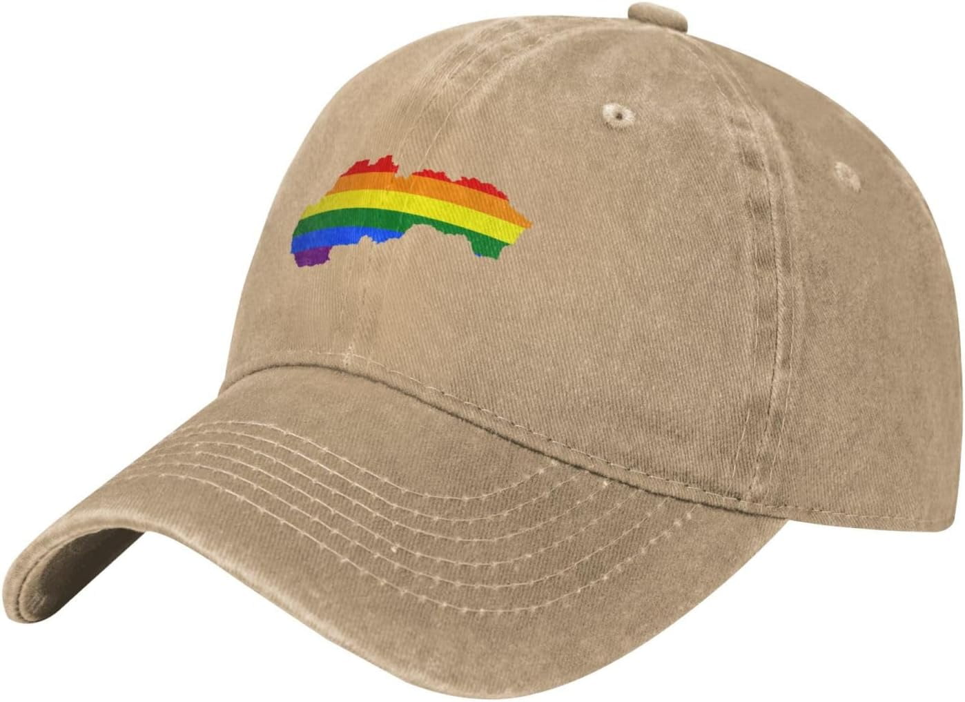 LGBT Flag Map of Slovakia Baseball Cap Women Men Hat Vintage Trucker ...