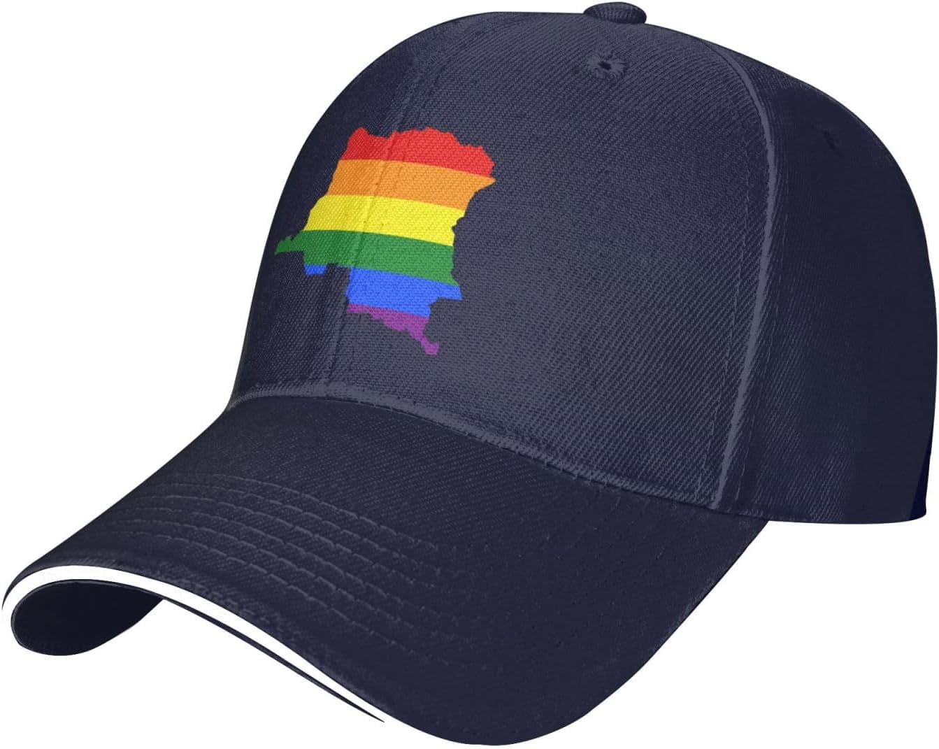 LGBT Flag Map of The Democratic Republic of The Congo Baseball Cap ...