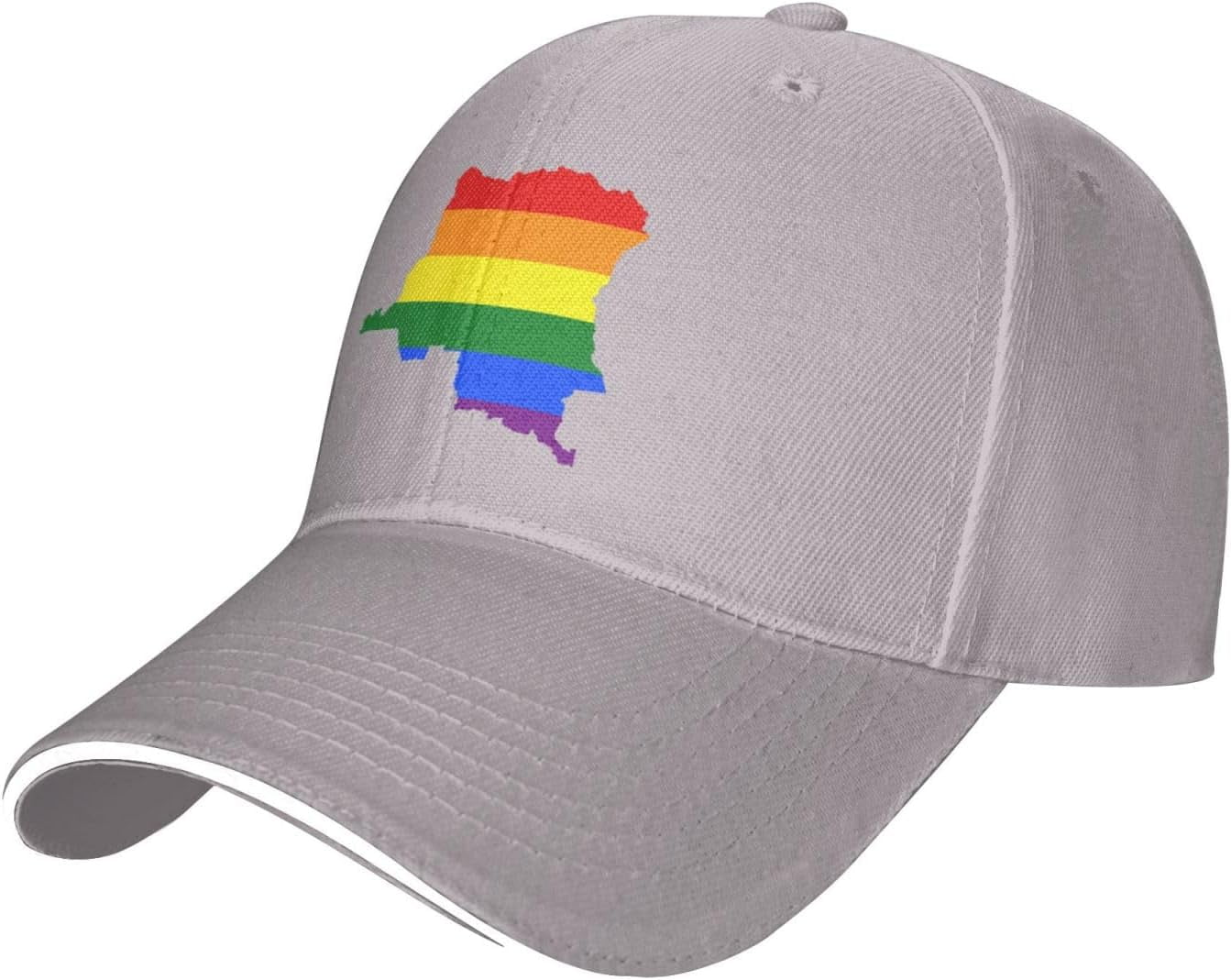 LGBT Flag Map of The Democratic Republic of The Congo Baseball Cap ...