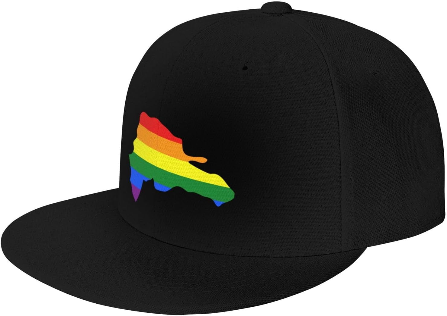 LGBT Flag Map of The Dominican Republic Snapback Hats for Men Women ...