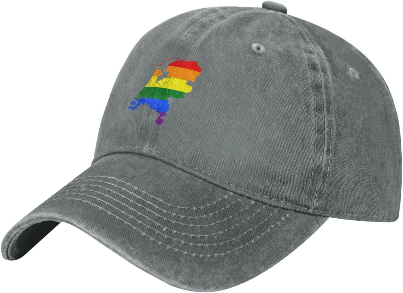 LGBT Flag Map of The Netherlands Baseball Cap Women Men Hat Vintage ...