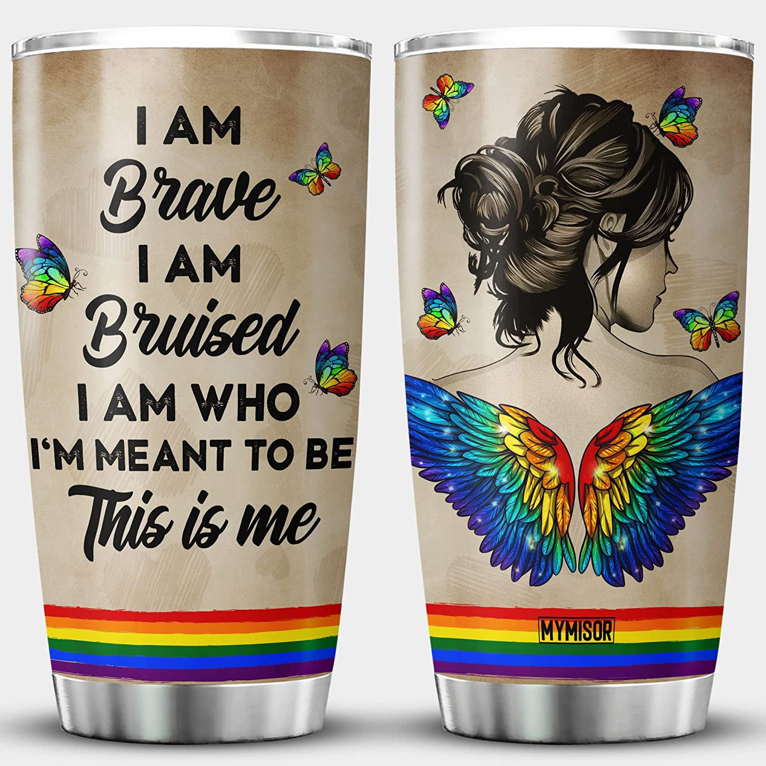 LGBT Flag Tumbler Support Gay Proud Lesbian Bisexual Transgender Gifts ...