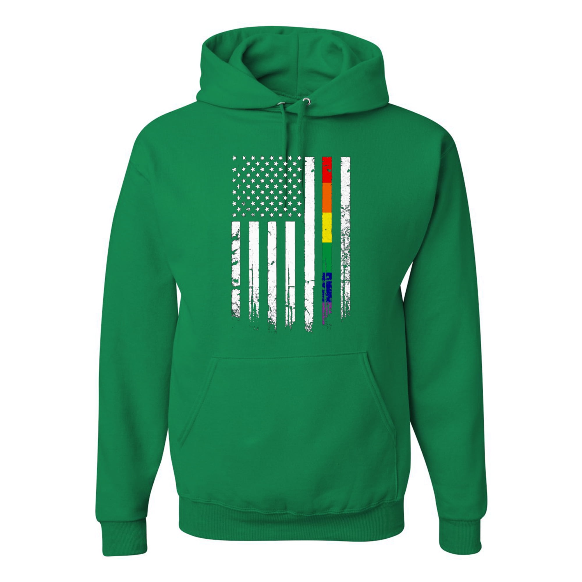 LGBT Flagt Rainbows Pride Mens Hoodies, Kelly Green, Medium - Walmart.com