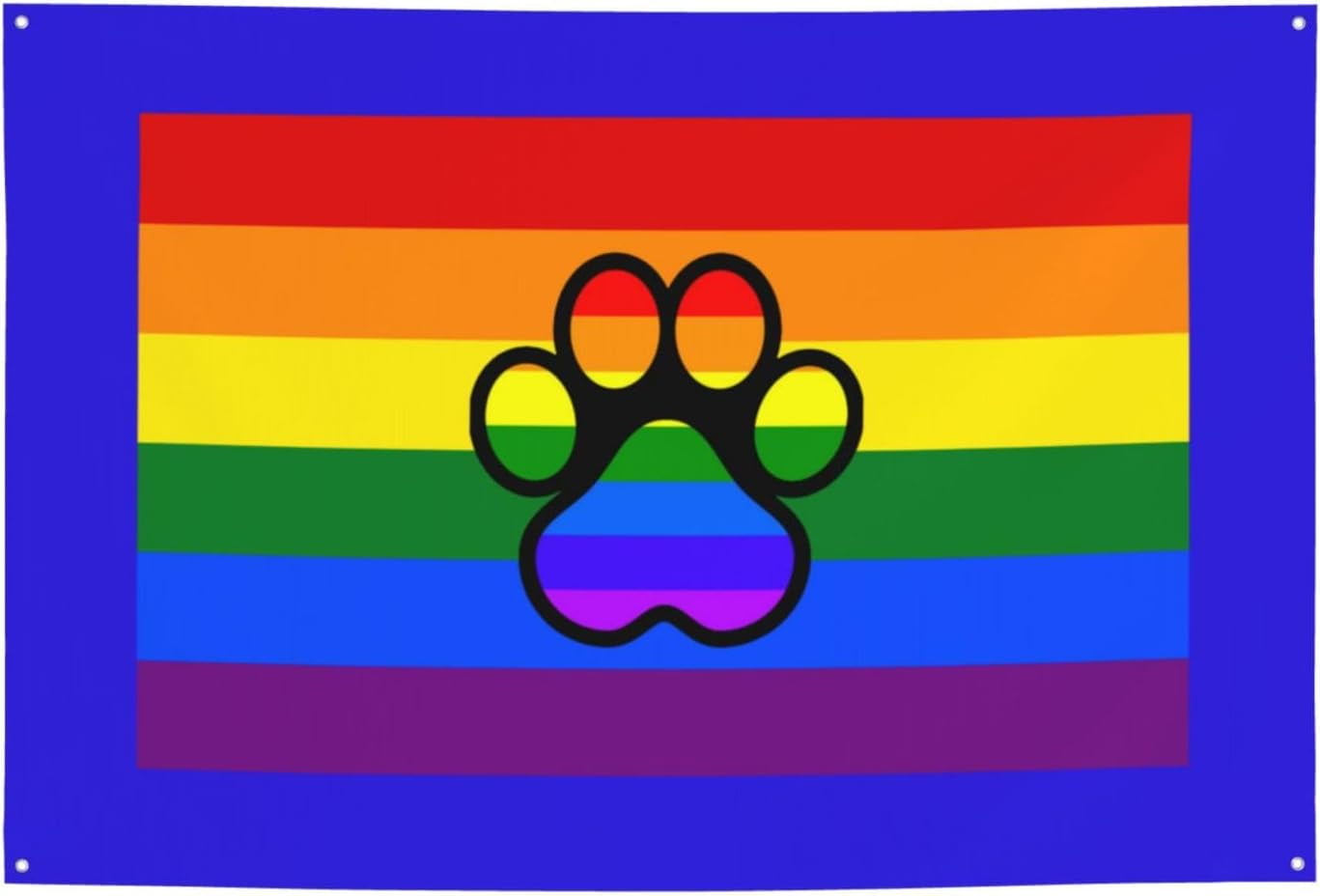 LGBT Gay Lesbian Furry Paw Pride Rainbow Holiday Banners 47x71in Garden ...