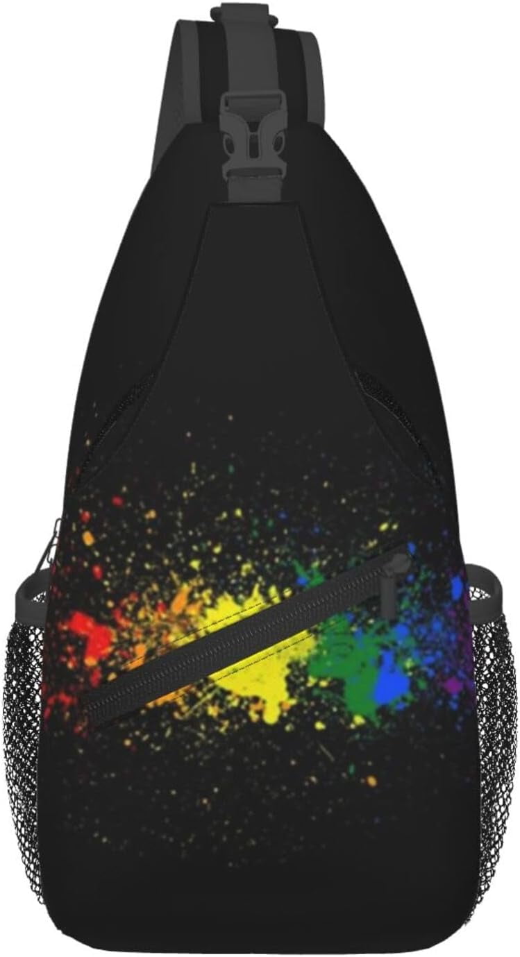 LGBT Gay Pride Rainbow Sling Bag for Women Men, Sling Backpack Chest ...