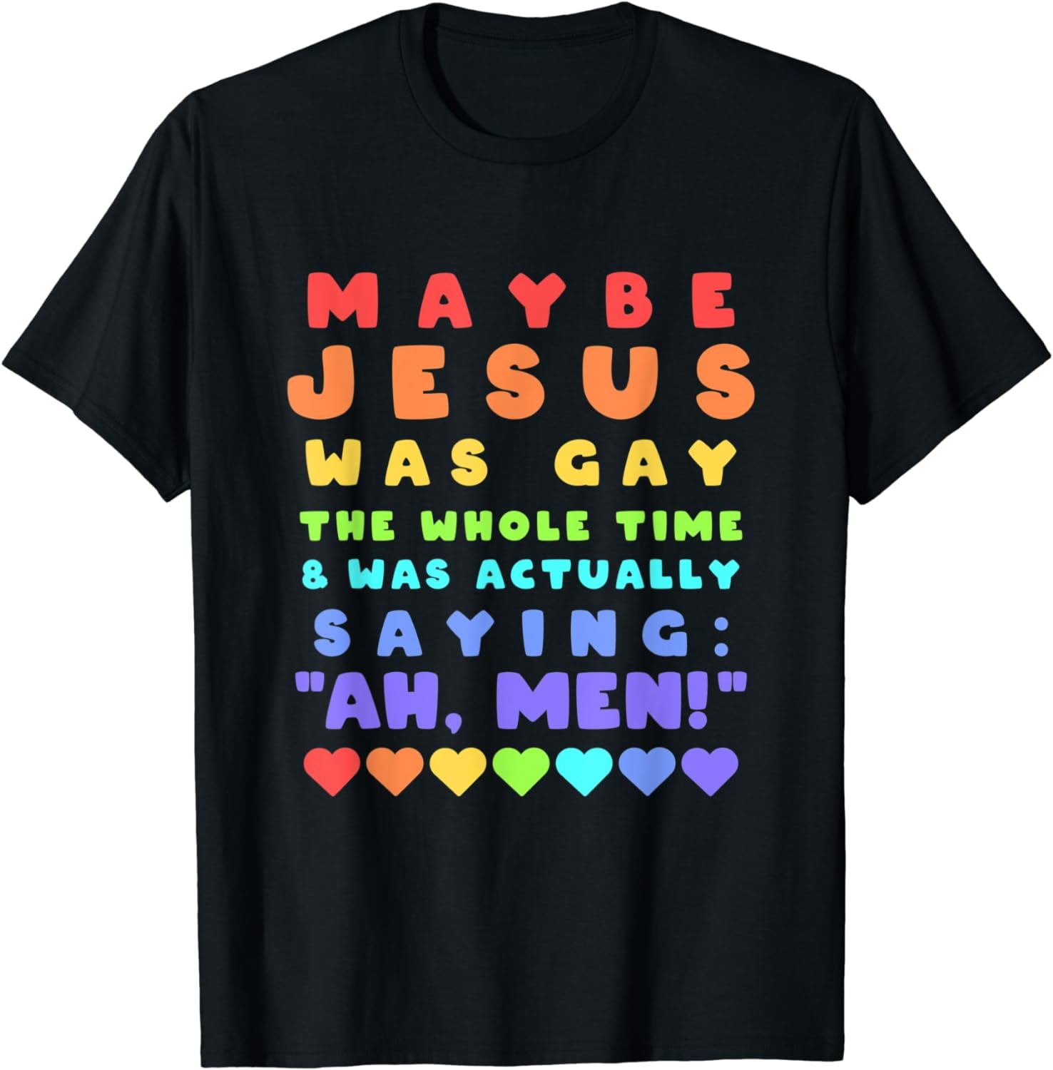 LGBT Jesus Was Gay Ah Men T-Shirt - Walmart.com