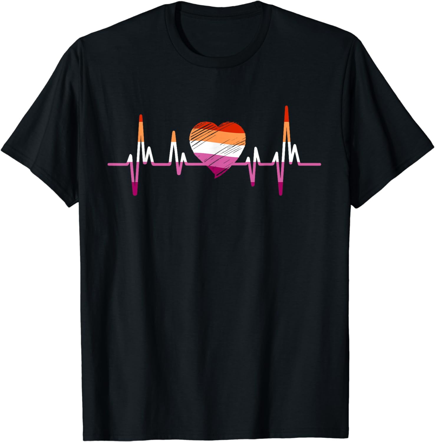 Lgbt And Lesbian Stuff Heart With Gay Pride Flag Lesbian T Shirt