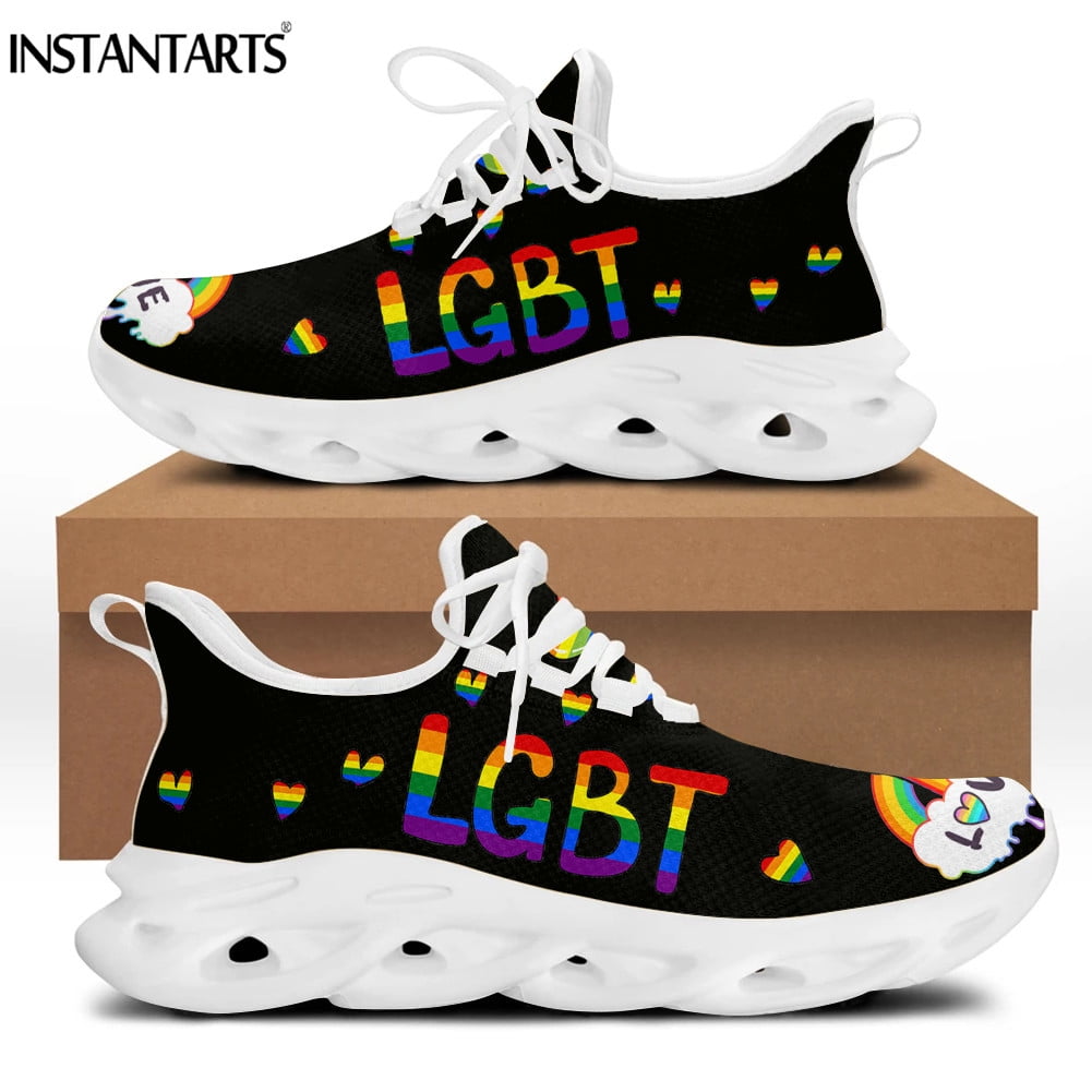 LGBT Love Print Women Platform Shoes Lightweight Comfort Running ...