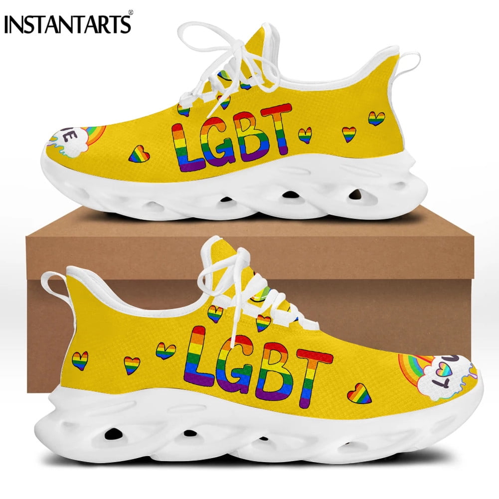 LGBT Love Print Women Platform Shoes Lightweight Comfort Running ...
