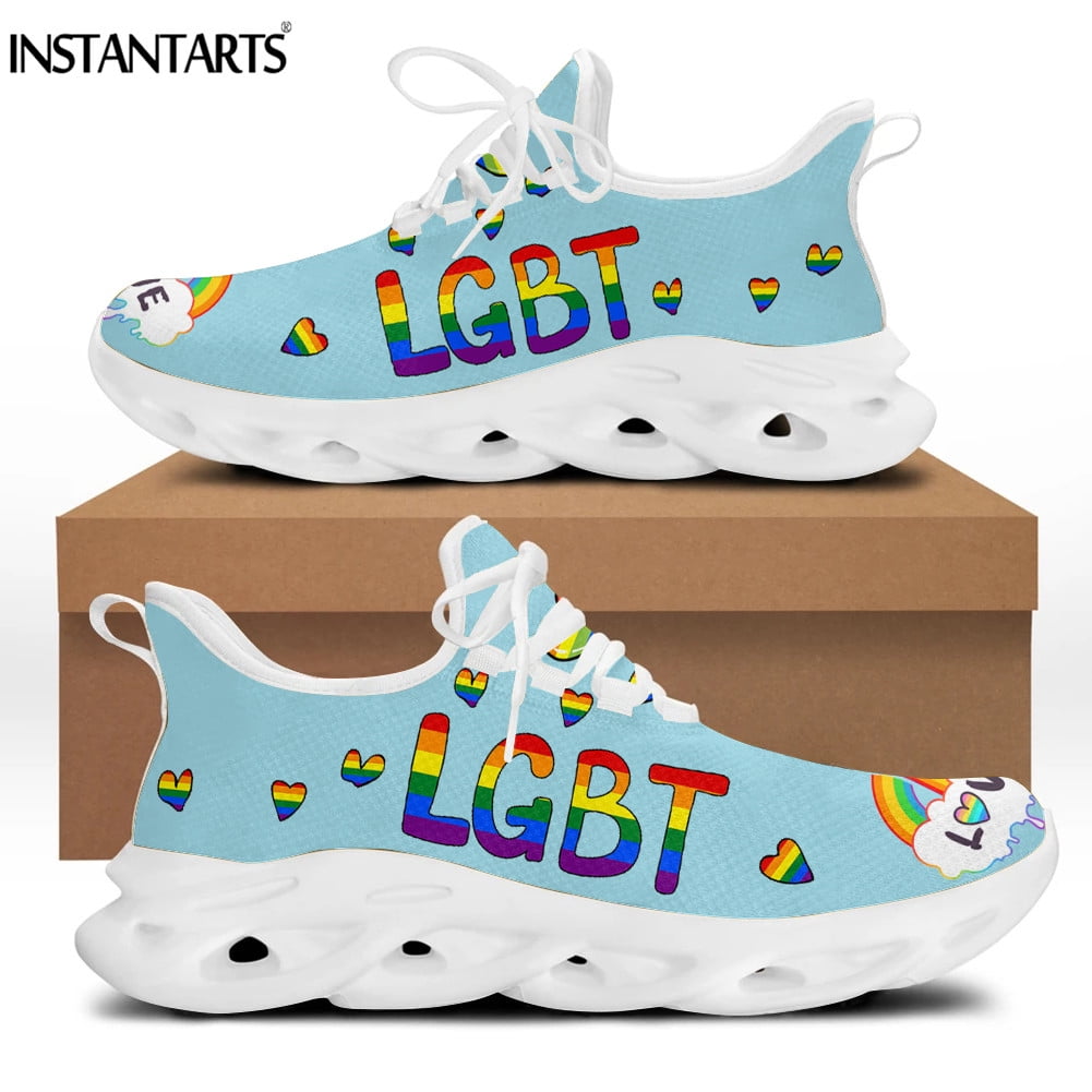 LGBT Love Print Women Platform Shoes Lightweight Comfort Running ...
