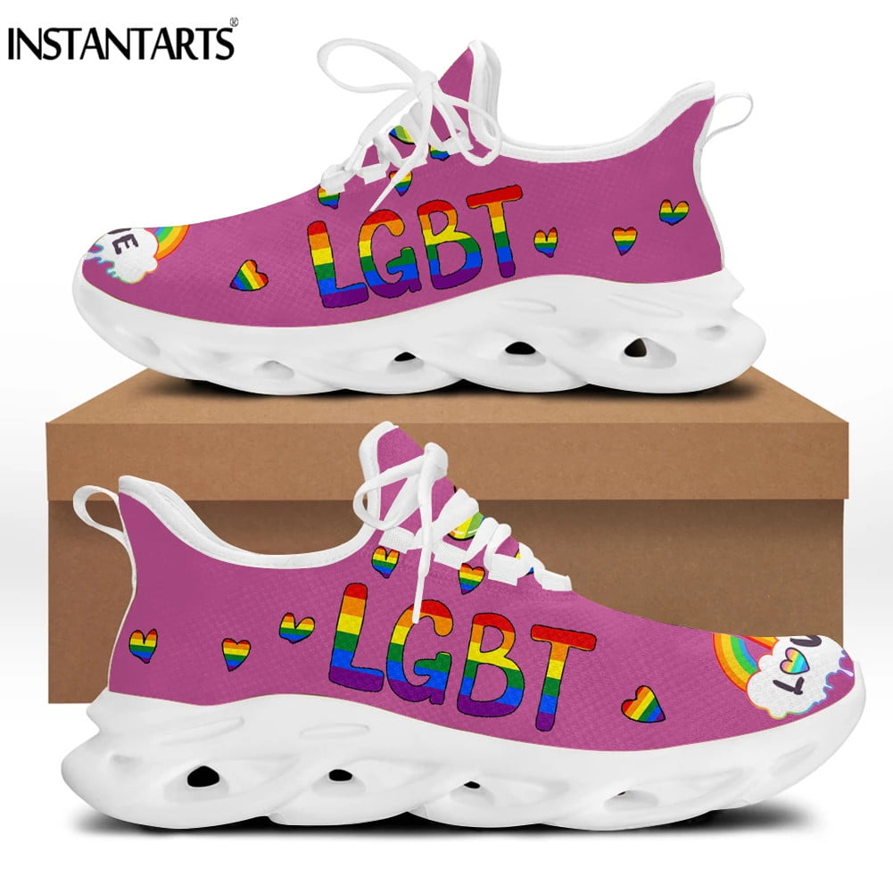 LGBT Love Print Women Platform Shoes Lightweight Comfort Running ...