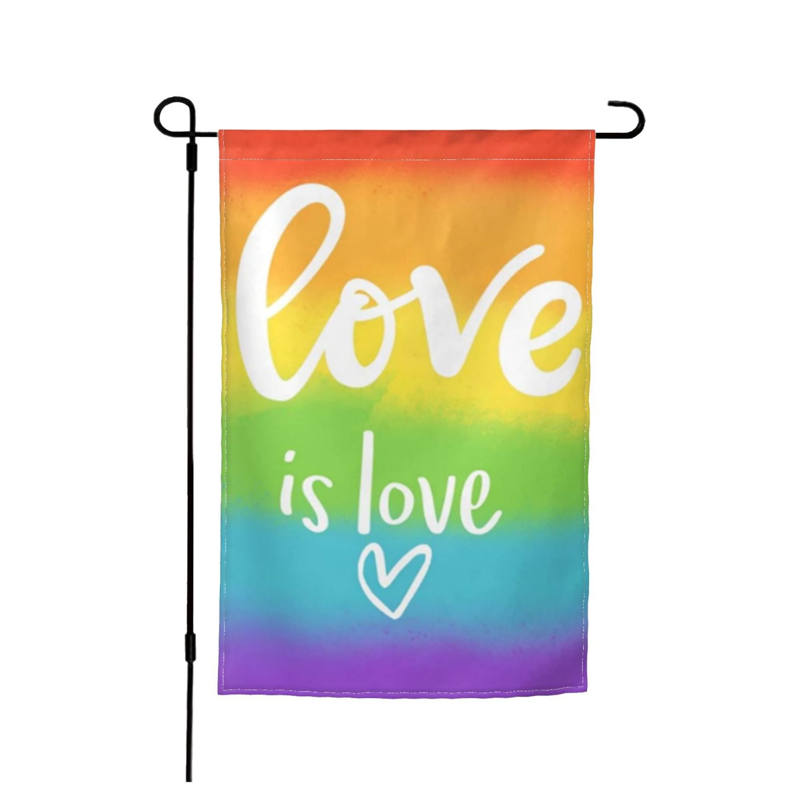 LGBT Love is Love Pride Garden Flag Double Sided LGBT Rainbow Pansexual ...