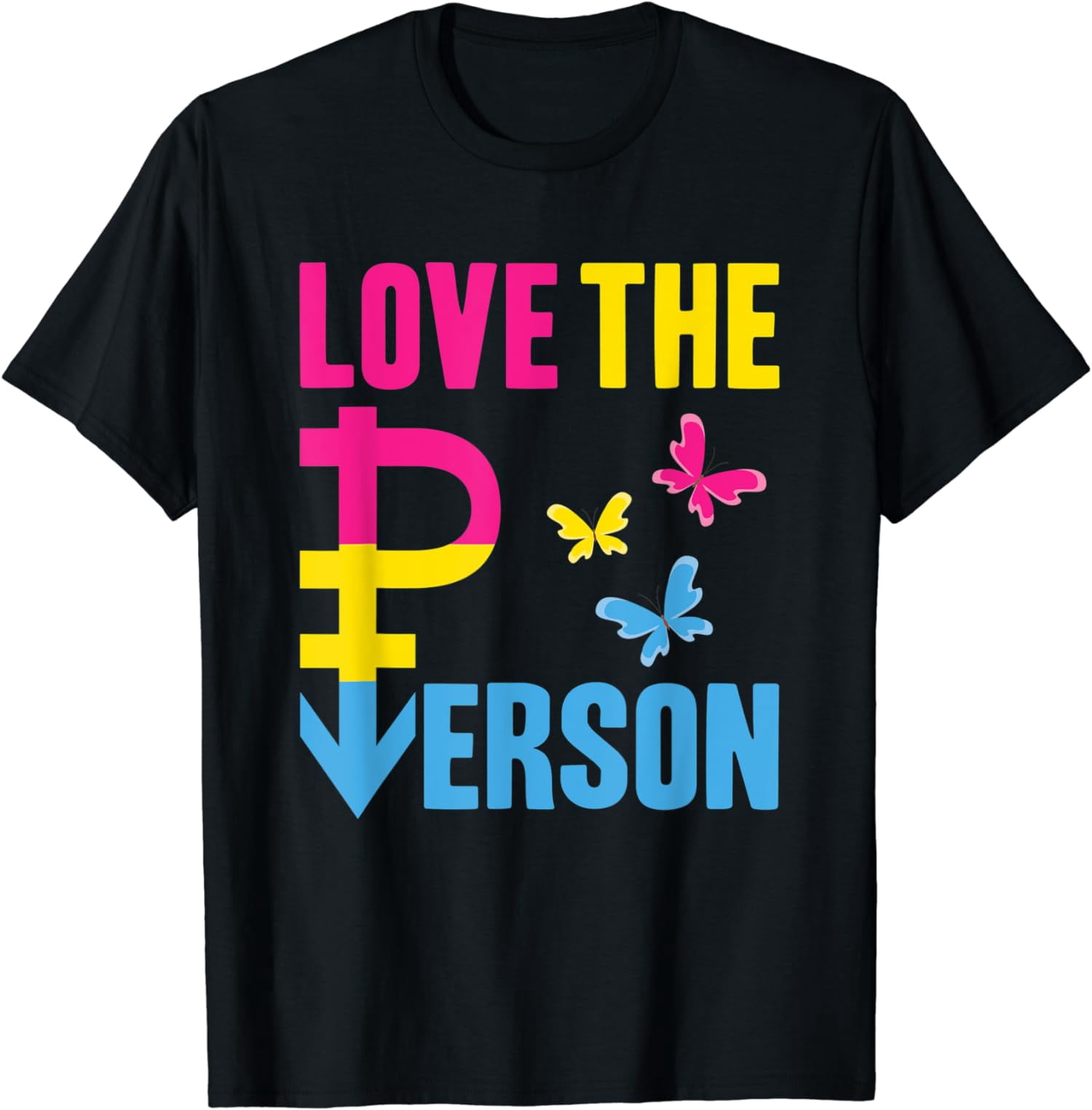 LGBT Pansexual Pride Flag Love The Person Pan Symbol T-Shirt - Walmart.com