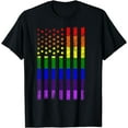LGBT Pride American Flag Transgender Gay Vintage Proud Gift T-Shirt ...